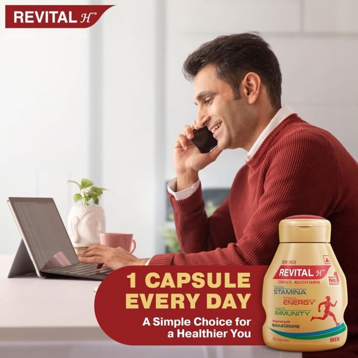 Revital H Men Multivitamin Capsules (60 Cap Pack) - Medihub Pharma