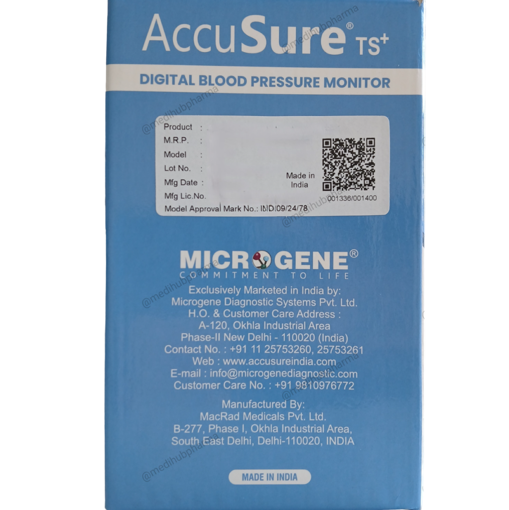 AccuSure Blood Pressure Monitor | Digital BP Machine - Medihub Pharma